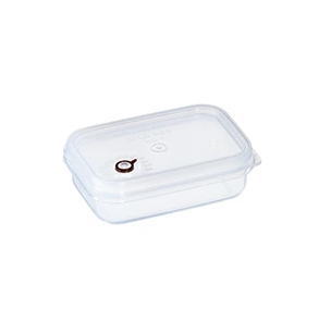 サイズ 98×68×33Hmm 材　質 本体：ポリプロピレン フタ：ポリエチレン 容　量 100ml 耐熱温度 本体/110℃ フタ/60℃ 日付メモリー付きのシール容器シリーズ。 丸型、角型、角深型、万能型、キープコップと種類豊富。