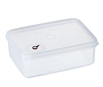 サイズ 168×118×60Hmm 材　質 本体：ポリプロピレン フタ：ポリエチレン 容　量 800ml 耐熱温度 本体/110℃ フタ/60℃ 日付メモリー付きのシール容器シリーズ。 丸型、角型、角深型、万能型、キープコップと種類豊富。