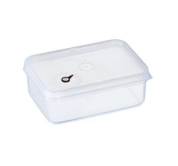 サイズ 137×97×50Hmm 材　質 本体：ポリプロピレン フタ：ポリエチレン 容　量 440ml 耐熱温度 本体/110℃ フタ/60℃ 日付メモリー付きのシール容器シリーズ。 丸型、角型、角深型、万能型、キープコップと種類豊富。