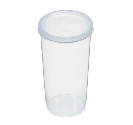 サイズ φ70×130Hmm 材　質 【本体】ポリプロピレン 【フタ】ポリエチレン 容　量 310ml 耐熱温度 【本体】110℃ 【フタ】60℃ 日付メモリー付きのシール容器シリーズ。 丸型、角型、角深型、万能型、キープコップと種類豊富。
