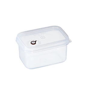サイズ 98×68×54Hmm 材　質 【本体】ポリプロピレン 【フタ】ポリエチレン 容　量 210ml 耐熱温度 【本体】110℃ 【フタ】60℃ 日付メモリー付きのシール容器シリーズ。 丸型、角型、角深型、万能型、キープコップと種類豊富。