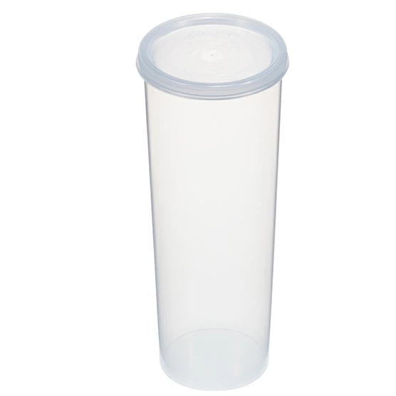 サイズ φ75×188Hmm 材　質 【本体】ポリプロピレン 【フタ】ポリエチレン 容　量 530ml 耐熱温度 【本体】110℃ 【フタ】60℃ 日付メモリー付きのシール容器シリーズ。 丸型、角型、角深型、万能型、キープコップと種類豊富。