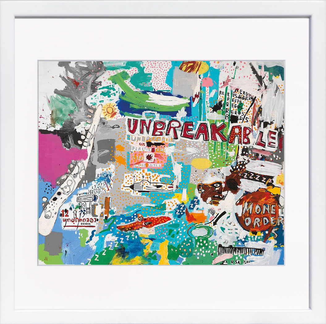【商品名】 ジャン=ミシェル・バスキア アートパネル アートフレーム付 壁掛け用 (絵は©Estate of Jean-Michel Basquiat.Licensed by Artestar New York. ジクレー版画・額縁は無垢材...