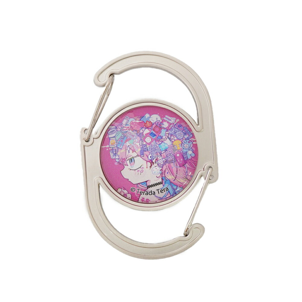 寺田てらデザインの人気グッズ！ 実用性の高いカラビナです。 【サイズ】約 H6.4×W4.0×D0.8cm 【素材】ガラス、鉄、亜鉛合金 【原産国】日本