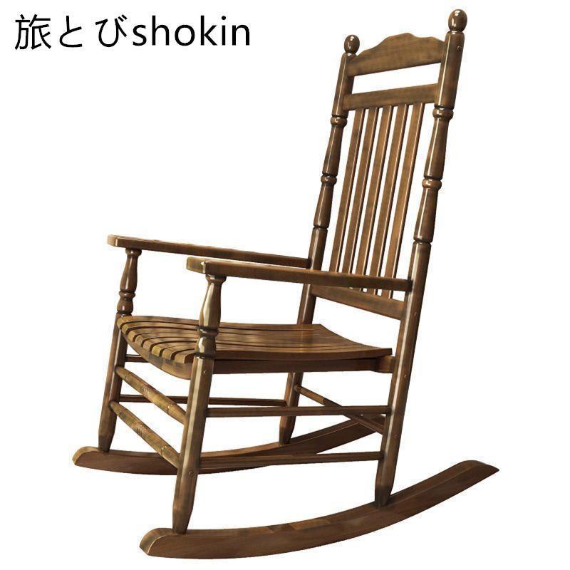 【商品名】　ロッキングチェア 木製のロッキングチェア 屋外/屋内/ポーチ用、 ヘビーデューティー 大きなロッキングゼロ重力チェア 大人/シニア向け、 居 【商品説明】　・【そり台】：椅子の脚は上品なそりのように湾曲しており、前後に揺れます。...