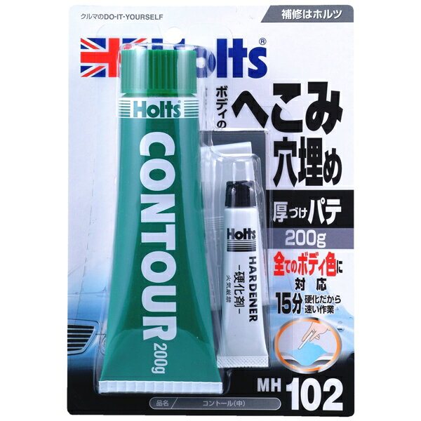 コントール(中)●超微粒子ポリエステル樹脂を使用した、二液性の高品質パテです。●ハガレにくくひび割れない、縮まない高性能に加え、速乾性で削りやすく作業性にも優れています。●FRPにも使用可能。●主剤：ライトグレー　硬化剤と混合後：ライトブル...