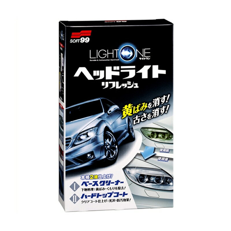 ヘッドライト・ウインカーやテールランプなど透明樹脂パーツ専用のクリーナー。黄ばみやくもりを除去する＜ベースクリーナー＞と、光沢を出し、汚れ・紫外線などによる劣化を防ぐ＜ハードトップコート＞の本格2液仕上げタイプ。磨いて塗るだけのカンタン作業...