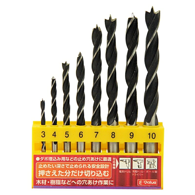 安定した穴あけ作業ができる木工用ドリルです。■■■用途■■■木板・合板の穴あけ作業。■■■機能・特徴■■■穴あけしやすいブラッドボイント刃です。止め穴に最適です。安定した穴あけ作業ができます。携帯に便利な収納ケースが付いています。■■■仕様...