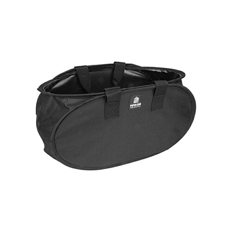 新形状のポップアップバッグです。■■■用途■■■道具、工具の持ち運び、収納。■■■機能・特徴■■■ワイヤーで自立し、使わない時はコンパクトにたためます。■■■仕様■■■●サイズ：幅320×高さ150×奥行185mm。●色：ブラック。商品説明...