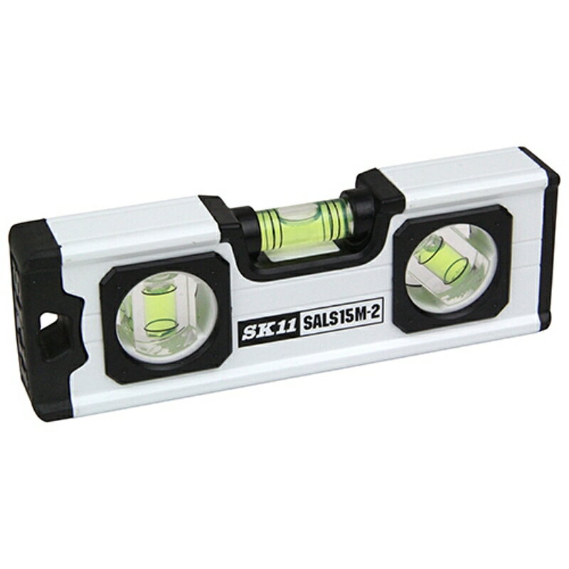 スリム形状、マグネット付アルミレベルです。■■■用途■■■水平、垂直・45度の測定。■■■機能・特徴■■■丈夫なアルミ合金製です。持ちやすいスリム形状です。■■■仕様■■■●サイズ：150mm。●精度：±1.5mm/1m。●感度：0.5mm...