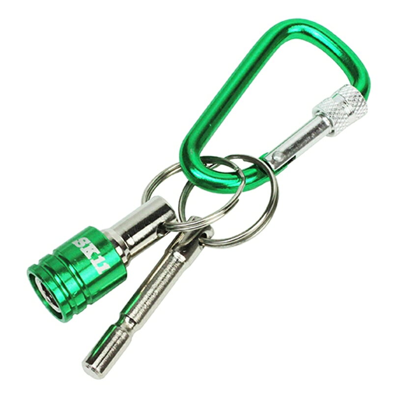 プロ用、キーおよび先端工具携帯ホルダーセットです。■■■用途■■■先端工具、キー等の落下防止。■■■機能・特徴■■■ホルダーの着脱方向を反対にすることで不意の脱落を防ぎます。ネジ式ロック付カラビナ小を採用しておりますので、不意の脱落防止はも...