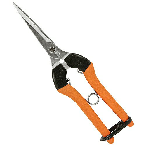 キャッチコピー実を傷付けにくい衝撃吸収収穫鋏です。用途野菜・果実の収穫・摘果作業。特徴手への衝撃を吸収クッション機能により、切断時におきる衝撃を大幅に軽減します。細かな作業に最適な直刃です。カラーナビゲーションパッケージで、色の記憶で楽ー再...