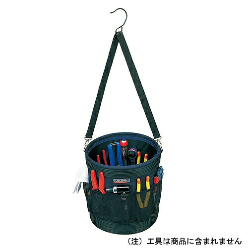 キャッチコピーポリエステルとラバーのコラボレーションで、スタイル・耐久性が向上しました。用途工具・道具・電動工具などの収納・運搬。特徴高品質ポリエステルを使用しています。丸型バケツタイプで使いやすい外側メッシュポケット付きです。工具などの収...