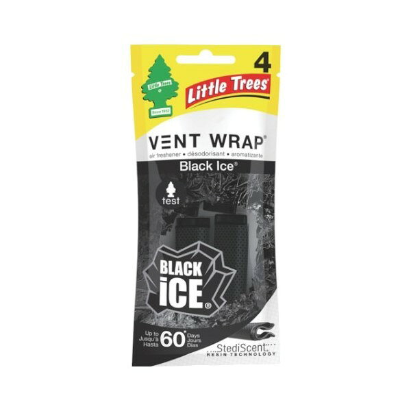 【ブランド】リトルツリー Little Trees【品名】ヴェントラップ 4個入り【仕様】製造国：アメリカ香りの持続期間：約20日間/ラップ、4ラップ入り本体サイズ：H1.8cm W5.5cmパッケージサイズ：H16.5cm W7.7cm ...
