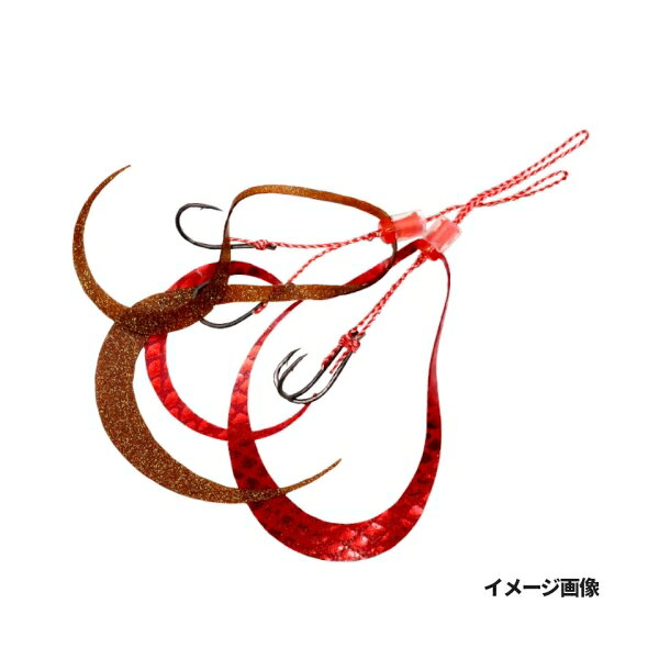 【ハヤブサ/HAYABUSA】無双真鯛シリーズ。地獄掛けフック+実績の高い極厚ネクタイのアソートセットが登場!異なる形状の極厚カーリーが強い波動とイレギュラーアクションを実現。カラー： 5.コーラ&ビカビカレッドサイズ： 針4号入数： 2セ...