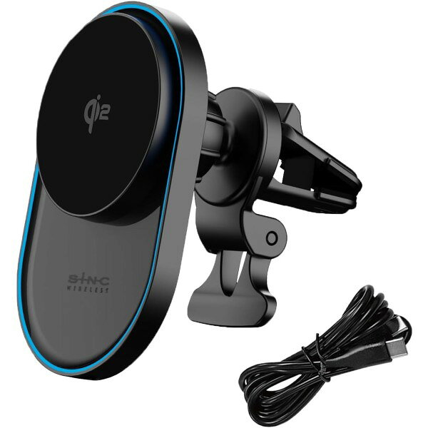D674品名：AFMマグホールドスマホ充電ホルダーQi2USBUSB Type-Cマグネット角度調節●Qi2認証取得のiPhoneで15W以上の充電が可能なワイヤレス充電器です。●Apple Find My 認証を取得しているので、iPho...