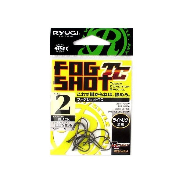 [環境美化協力商品]カラー： ブラック(TCコート)サイズ： #2釣り方、フィールド： 淡水ルアー代表対象魚： ブラックバスJANコード：4941430201765メーカー名：SASAME商品名：ささめ針 リューギ フォグショットTC HF...
