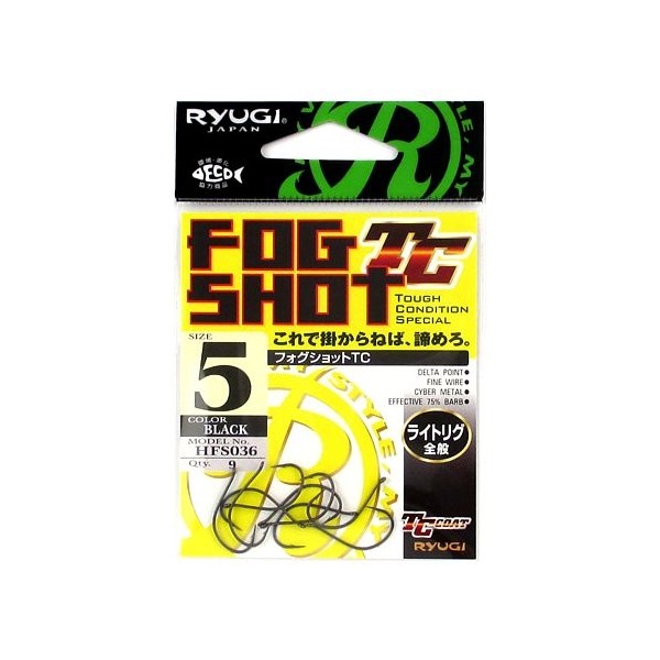 [環境美化協力商品]カラー： ブラック(TCコート)サイズ： #5釣り方、フィールド： 淡水ルアー代表対象魚： ブラックバスJANコード：4941430201734メーカー名：SASAME商品名：ささめ針 リューギ フォグショットTC HF...