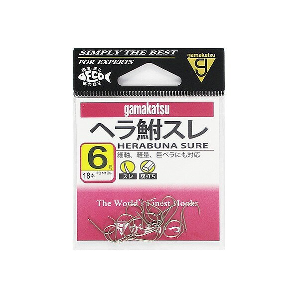 [環境美化協力商品]針号数： 6号カラー： 茶その他特徴： 18本入釣り方、フィールド： ヘラ釣り代表対象魚： ヘラブナJANコード：4549018310214メーカー名：がまかつ商品名：ヘラ鮒スレ 6号 茶※ 商品・パッケージは予告なく仕...
