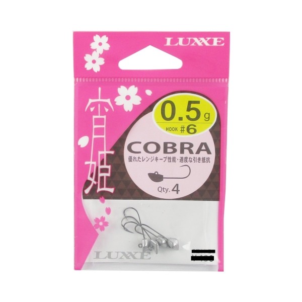 サイズ： (重量)0.5g、(フック)#6入数： 4本JANコード：4549018520293メーカー名：がまかつ商品名：ラグゼ 宵姫 コブラ 68585 0.5g #6※ 商品・パッケージは予告なく仕様変更する場合があります。※ 掲載画像...