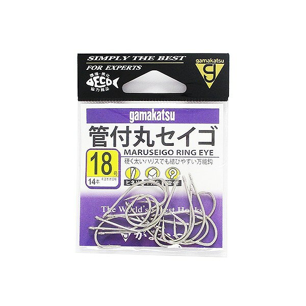 [環境美化協力商品]針号数： 18号カラー： 白その他特徴： 14本入代表対象魚： スズキ(シーバス・鱸)代表対象魚(詳細)： カレイ、アイナメ、マダイ、チヌ、ヒラメ等JANコード：4549018354492メーカー名：がまかつ商品名：管付...