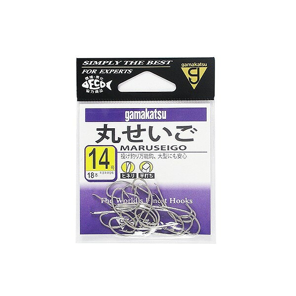 [環境美化協力商品]針号数： 14号カラー： 白その他特徴： 18本入代表対象魚： スズキ(シーバス・鱸)代表対象魚(詳細)： セイゴ、ハネ、アブラメ、カレイなどJANコード：4549018314212メーカー名：がまかつ商品名：丸せいご ...