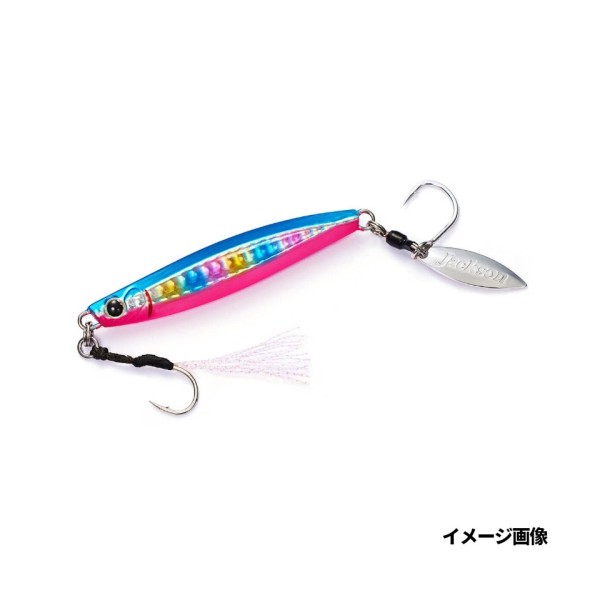 カラー： BPS ブルピンシグナル全長： 64.5mm自重： 30gフック： (F)#12 (R)#M代表対象魚(詳細)： 青物JANコード：4511729680573メーカー名：ジャクソン商品名：Jackson メタルエフェクト ブレード...