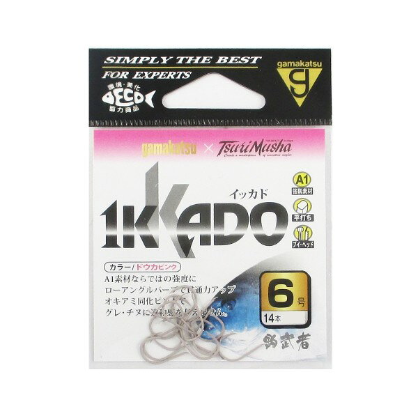 針号数： 6号カラー： ドウカピンク針重量： 44mg線径： φ0.60mm強度： フトコロ 2.9kgf入数： 14本入代表対象魚： メジナ(眼仁奈)・グレ代表対象魚(詳細)： チヌJANコード：4996578503509メーカー名：その...