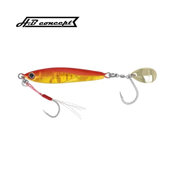 カラー： アカキンサイズ： 60g全長： 76mm自重： 60gフック： (フロント)伊勢尼14号 (リア)SWフック #1/0目玉サイズ： 6.5mmブランド： H.B concept/H.B コンセプト釣り方、フィールド(詳細)： ソル...