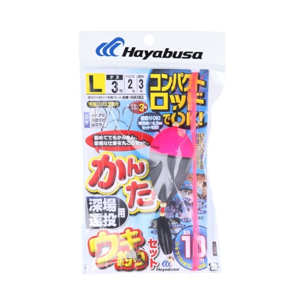 サイズ： L使用針： チヌ針号数： 3号入数： 1本針×1セット全長： 10mハリス号数： 2号道糸号数： 3号ウキ号数： 3号オモリ号数： 3号釣り方、フィールド： 堤防ウキ釣り代表対象魚： メバル(目張)代表対象魚(詳細)： ウミタナゴ...