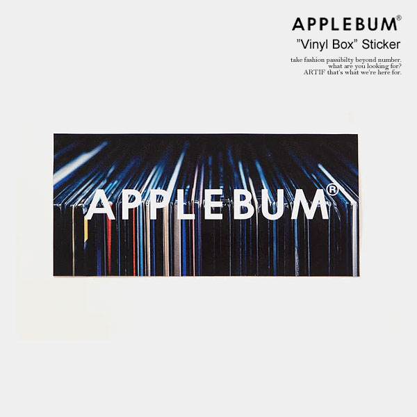 　商品説明 APPLEBUM アップルバム ●商品説明 レコード棚の一コマを切り取ったクールなグラフィックに、 ブランドロゴを重ねたステッカー。 耐水・耐候素材で、野外や長期使用にも対応。 PCやケース、アウトドアギアにも映える一枚です。 ...