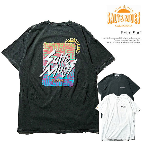 　商品説明 SALT&MUGS ソルトアンドマグス 90年代サーフTをイメージしたグラフィックTee。 ボディは特殊な加工を施し古着のような ヤレた表情を表現しています。 QUALITY : COTTON 100％ メーカー希望小売価格はメ...