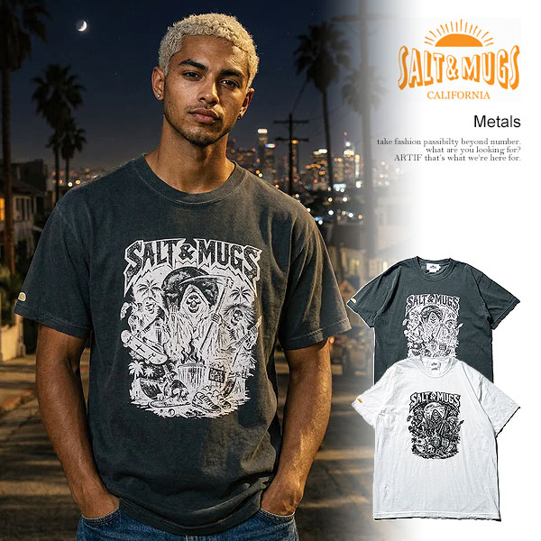 　商品説明 SALT&MUGS ソルトアンドマグス メタル風のグラフィックを落とし込んだデザインTee。 ボディは特殊な加工を施し古着のような ヤレた表情を表現しています。 QUALITY : COTTON 100％ メーカー希望小売価格は...