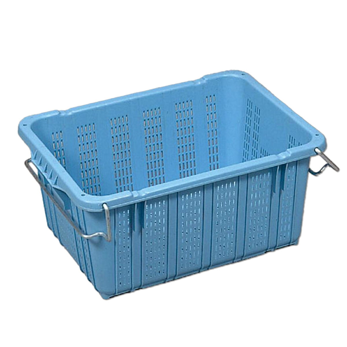 容量：35L 外サイズ：572 × 404 ×高さ260mm 材質：ポリプロピレン製 持ち運びに便利な金属製の取手が同時に安定した積み重ね用の支えとなります。