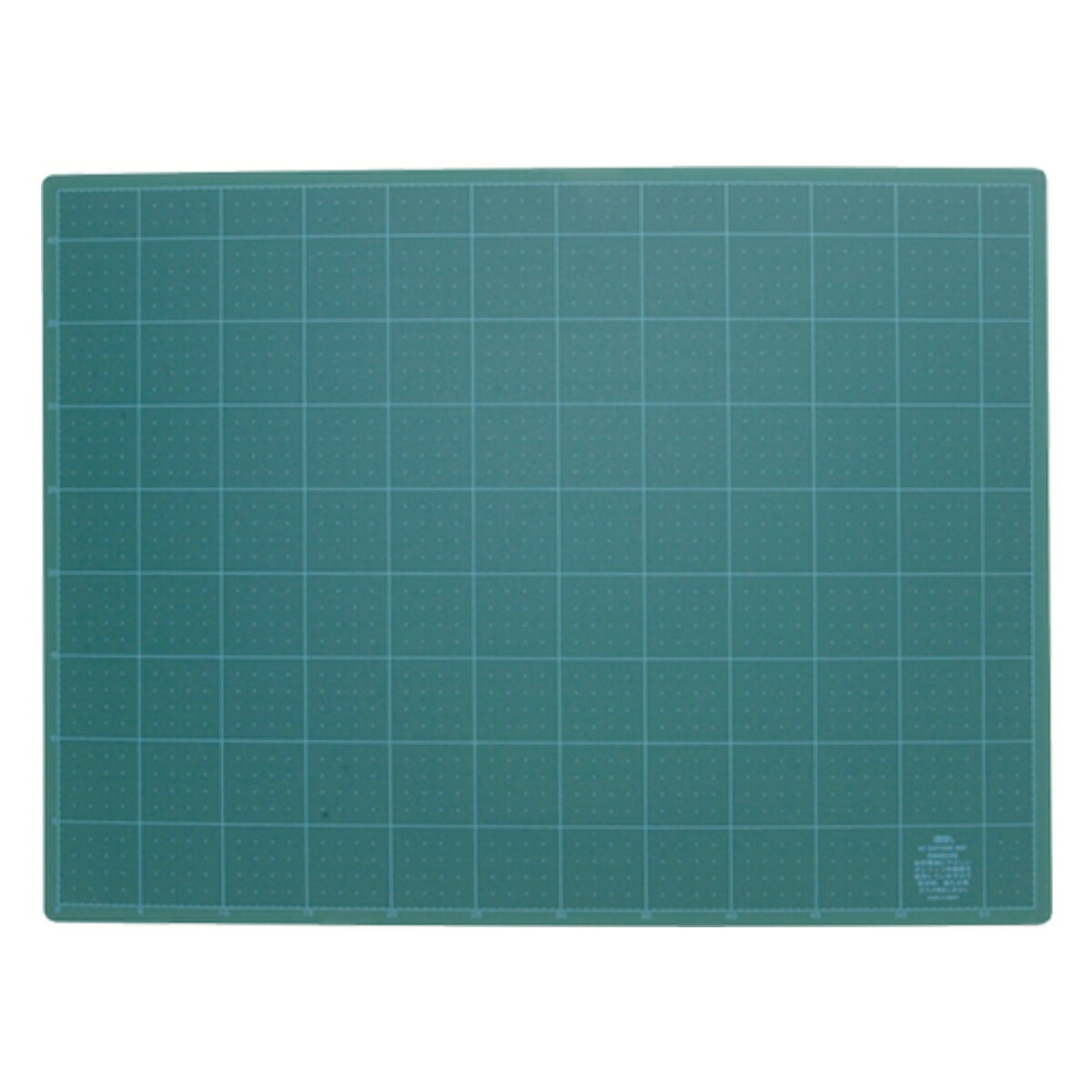 サイズ：600×450×厚さ3mm 材質：再生オレフィン系樹脂 カラー：グリーン 自然環境にやさしい「再生オレフィン系樹脂」を使用したカッティングマットです。 両面使用可。 切り抜きに便利な両面目盛りが入っています。(表：5mm間隔/裏：1...