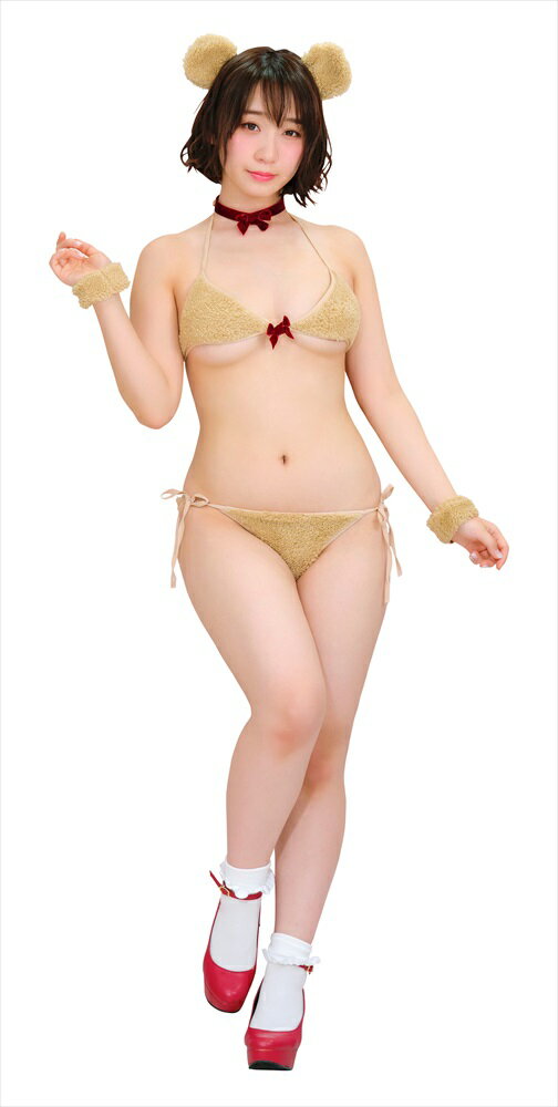 「#例のペット」こと、コスランジェリー「SugarPet」シリーズ。 ふわふわファーのくま耳ピン、ベロアのリボンチョーカー、ブラジャー、パンツ、しっぽ(安全ピンつき)、カフスの6点セット。 パーツ単品でもお使い頂けます。 伊織もえさんの可愛...