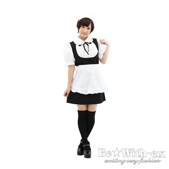 お食事はホットドッグで、宜しかったですか？まぁ！こんなにいっぱいマスタードを使うなんて、お・と・こ・ら・し・い♪ポリエステル65%　綿35%適応サイズ：B78〜88cm、W58〜70cm、H87〜95cmカラー：黒/白セット内容：ブラウス一...