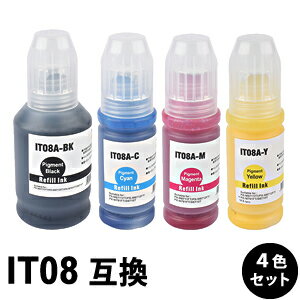 ■ 商品詳細 IT08KA IT08CA IT08MA IT08YA 4色セット 互換インクボトル IT08KA （顔料140ml） IT08CA IT08MA IT08YA （染料70ml） ■ 対応機種PX-M6711FT PX-M67...