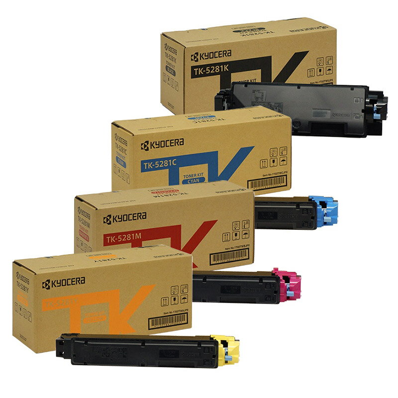 商品名 TK-5281KCMY トナー 4色セット 種別 純正品 対応機種 ECOSYS エコシス M6635cidn 印字枚数 A4/5％ ブラック 約13,000枚 A4/5％ カラー 約11,000枚▼ 関 連 商 品 ▼ TK-52...