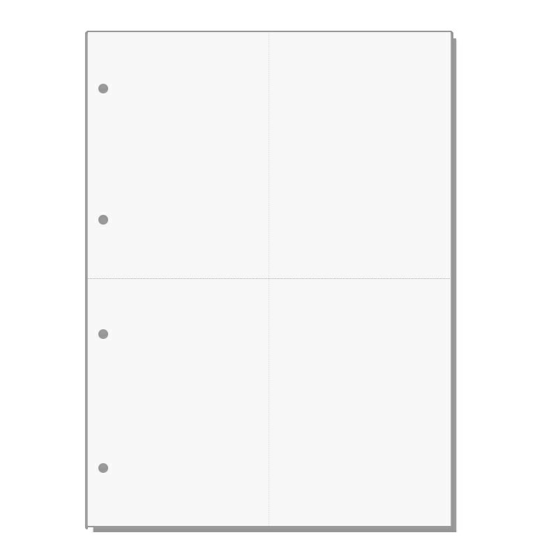 帳票、伝票作りに最適です。 インクジェットプリンタやレーザープリンタ、複合機など、普通のプリンタ用紙と同様に扱えます。オフィスの事務・経理の効率化を図れます。 商品詳細 商品名 プリンター用帳票用紙 KN4400 （ A4サイズ 白紙4面4...