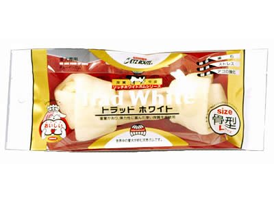 【商品説明】 長さ約21cmに1本ずつ骨の形にしました。 小・中・大型犬に適し、重量があり弾力性に富んだ厚い牛皮が好評のコラーゲンガムです。 賞味期限は製造後25ヶ月 原材料 牛皮 給与量(目安) 小型犬（5〜11kg位）1本を8日〜5日間...