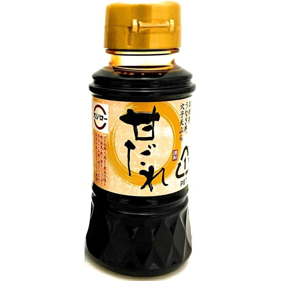 【商品紹介】 醤油の旨味とコクに甘味を加え、とろみのある甘だれお寿司全般、ブリや鶏の照焼き、天ぷら、焼餅等幅広くご利用いただけます。 【内容量】 ●150ml×3本 【原材料】 しょうゆ（国内製造）、砂糖、水あめ、清酒、みりん、魚醤風調味料...