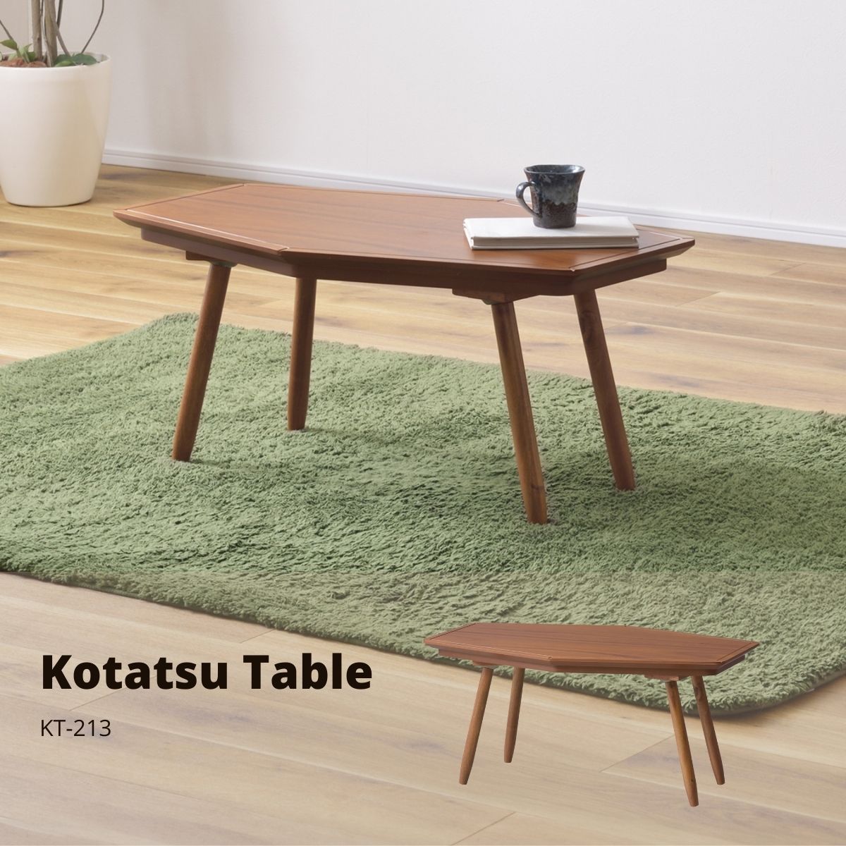 特長一人使いにちょうど良いコンパクトなコタツテーブル。天然木の風合いや天板のラインなどシンプルでシャープな印象のテーブルです。サイズ：W80×D50×H36.5スペック：天然木化粧繊維板(アカシア) 天然木(ラバーウッド) ウレタン塗装 石...