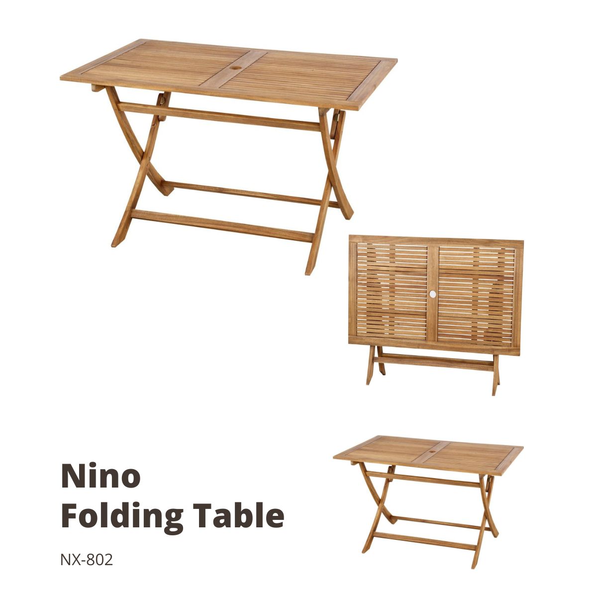 アウトドアサイズ：W120×D75×H72(折りたたみ時:W120×D57×H101.5)スペック：天然木(アカシア) オイル仕上製造国：ベトナム※常時外置きは出来ません。直射日光・雨ざらしの環境下では劣化が早まりますので、屋根付きのテラス...