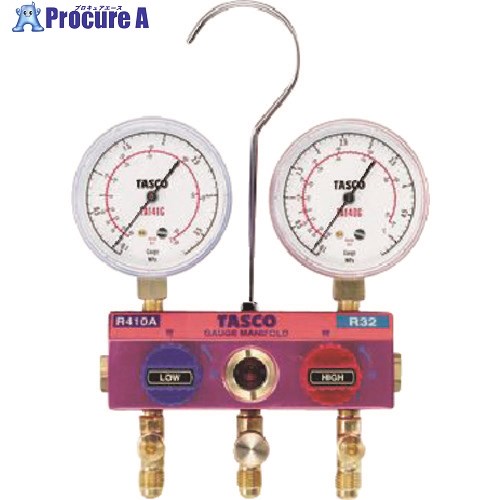 手作業工具 水道・空調配管用工具 -------------------------------------メーカー名（株）イチネンTASCOプラス名称 タスコ商品名タスコ　R410A　R32用ボールバルブ式ゲージマニホールド型式TA122...