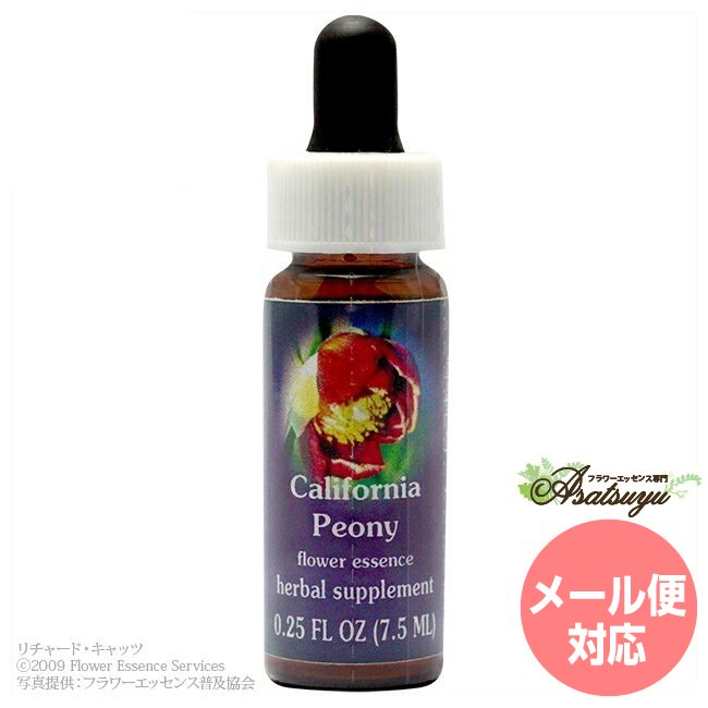 メーカー名 FlowerEssenceServices シリーズ名 FESフラワーエッセンス 商品名 カリフォルニアピオニー 原材料/品質 水・アルコール成分 内容量 7.5ml 賞味期限 パッケージに記載 製造者 FlowerEssenc...