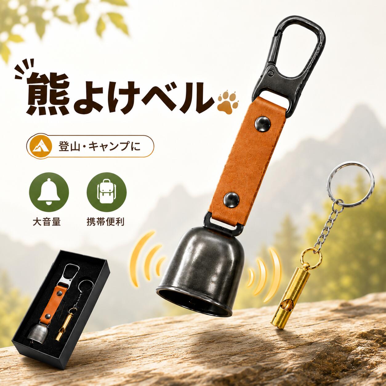 商品詳細 商品仕様 サイズ：140*35mm 材質：鉄 合金 PU 重量：約41g 特徴 【便利で耐久性抜群】熊鈴は鉄・合金で作られていて、丈夫なPUレザー製のストラップで吊り下げて、耐久性が良くて、破損、割れ、色褪せなどはしにくいです。熊...
