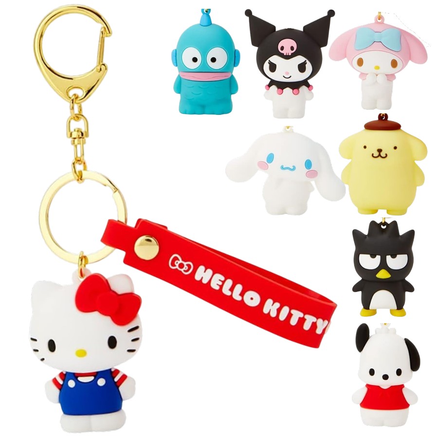 サンリオの人気キャラクターがかわいい立体キーホルダーになって登場！ バッグやリュック、ポーチ、鍵などに付けるだけで、毎日のお出かけがもっと楽しくなる立体デザインのキーホルダーです。 ぷっくりとした立体感がかわいく、サンリオキャラクターの魅力...
