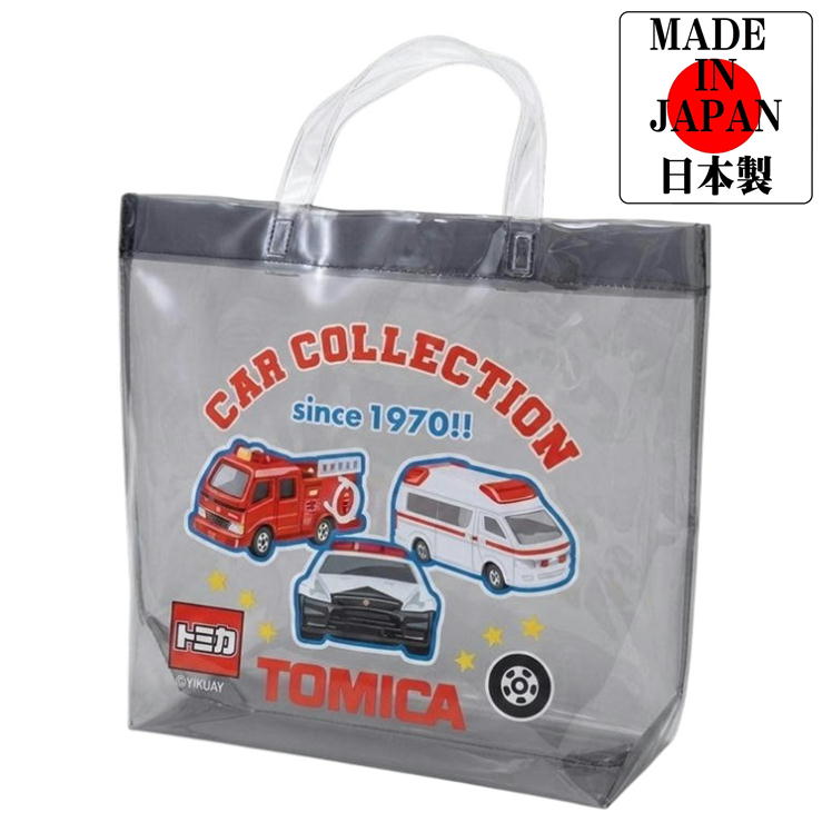 男の子に大人気！「トミカ」の日本製プールバッグが登場 パトカーや消防車など、働く車がデザインされたかっこいい角型ビーチバッグです。 安心・高品質な「日本製」で、お子様が毎日ハードに使っても丈夫な作りが魅力。 マチ付き角型タイプ： 水着、バス...