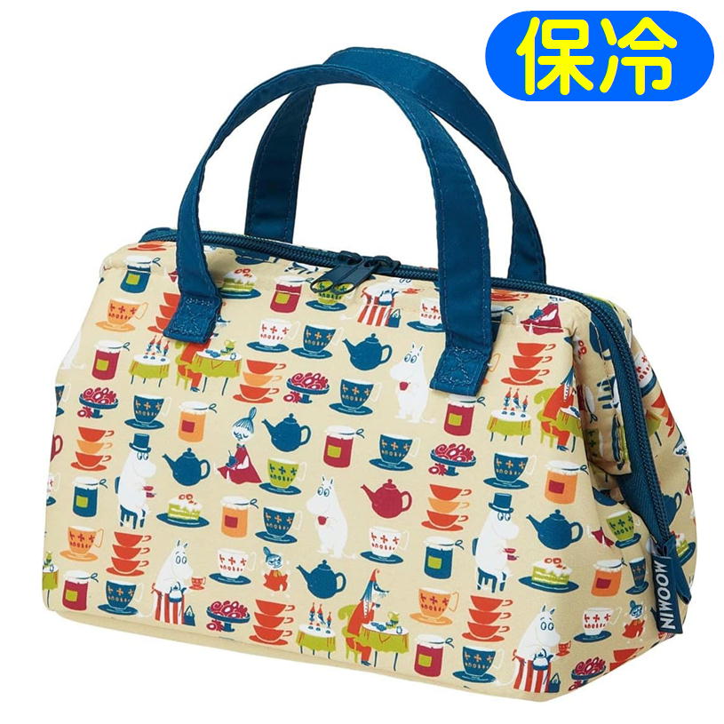 キャラクター保冷がまぐち型ランチミニトートバッグ Wファスナー式で開け口が大きく開いて出し入れがラクラク 内側は保冷保温効果のあるアルミ蒸着フィルム貼り 保冷剤等が入る便利なメッシュポケット付き ちょっとしたお出かけでのサブバッグや普段使い...